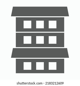 Building Icon House Vector Structure Illustration Stock Vector (Royalty ...