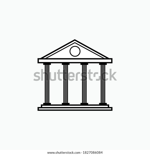 Building Icon Landmark Symbol Architecture Sign Stock Vector (Royalty ...