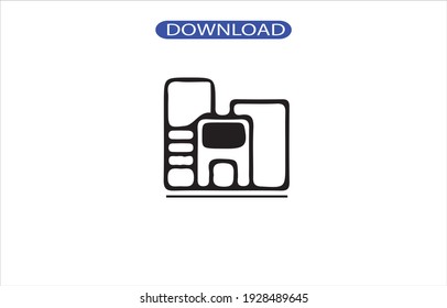 Building Icon Logo High Resolution Vector Stock Vector (Royalty Free ...