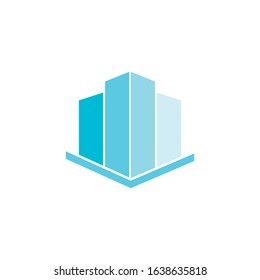 Building Icon Logo Vector Design Stock Vector (Royalty Free) 1638635818 ...