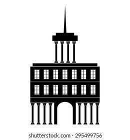 Building Icon On White Background Vector Stock Vector (Royalty Free ...