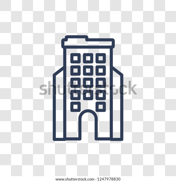 Building Icon Trendy Linear Building Logo Stock Vector (Royalty Free ...