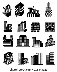Building Icons Stock Vector (Royalty Free) 215345923 | Shutterstock