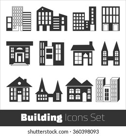Building Icons Set Stock Vector (Royalty Free) 360398093 | Shutterstock