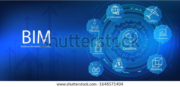 Building Information Modeling Bim Web Banner 库存矢量图（免版税）1648571404 ...