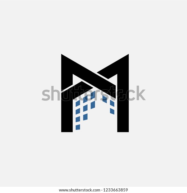 Building Letter M Stock Vector (Royalty Free) 1233663859 | Shutterstock