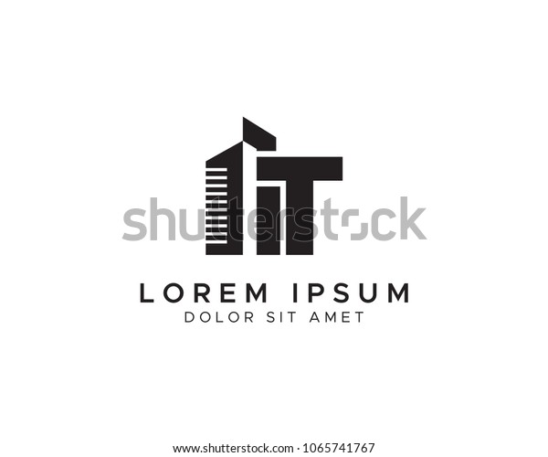 Building Letter T Monogram Logo Design Stock Vector (Royalty Free ...