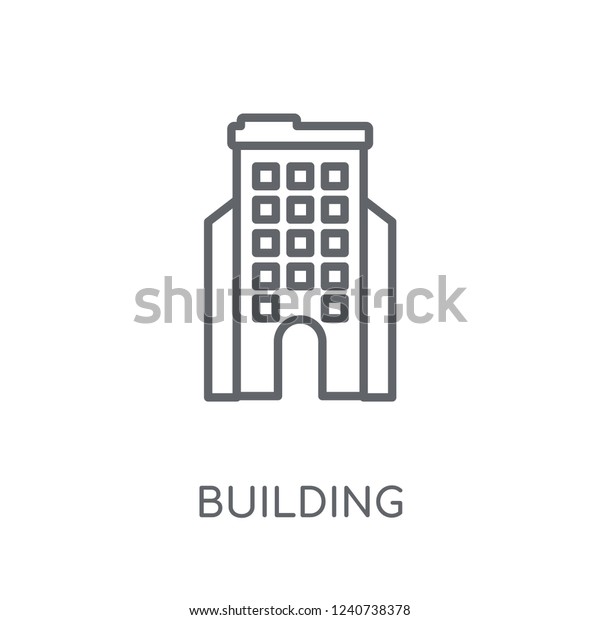 Building Linear Icon Modern Outline Building Stock Vector (Royalty Free ...