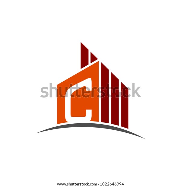 Building Logo Letter C Stock Vector (Royalty Free) 1022646994