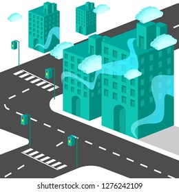 Building Map Street Stock Vector (Royalty Free) 1276242109