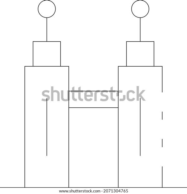 Building Place Icon Building Tower Stock Vector (Royalty Free ...