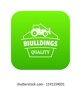 Building Quality Icon Green Vector Isolated Stock Vector (Royalty Free ...