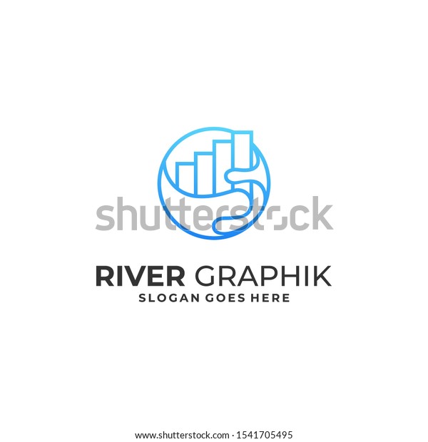 Building River Circle Concept Illustration Vector Stock Vector (Royalty ...