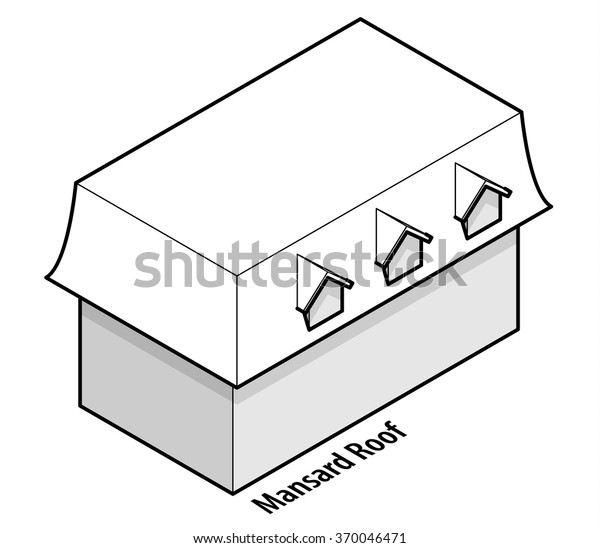 Building Roof Type Mansard Roof Stock Vector (Royalty Free) 370046471 ...