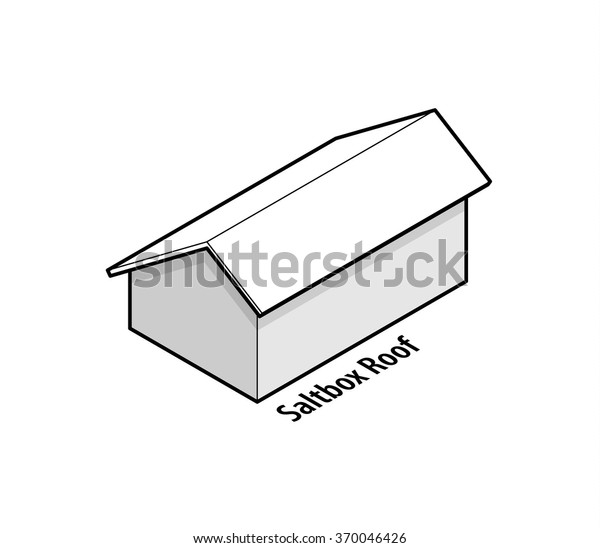 Building Roof Type Saltbox Roof Stock Vector (Royalty Free) 370046426