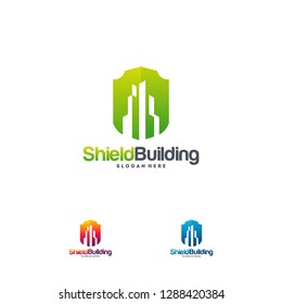 Building Shield Logo Designs Concept Vector Stock Vector (Royalty Free ...