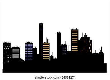 Building Silhouettes Stock Vector (Royalty Free) 34581274 | Shutterstock