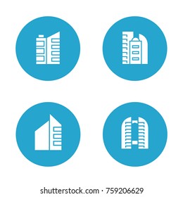 Building Tower Icons Blue Buttons Stock Vector (Royalty Free) 759206629 ...