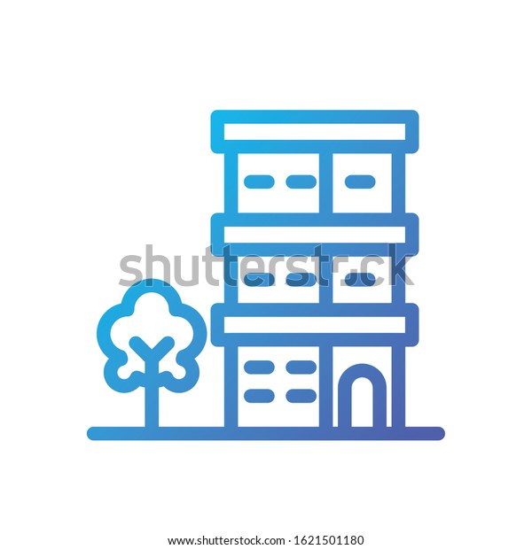 Building Tree Design City Architecture Urban Stock Vector (Royalty Free ...
