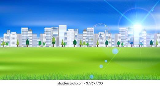 404,158 Green grass city background Images, Stock Photos & Vectors ...