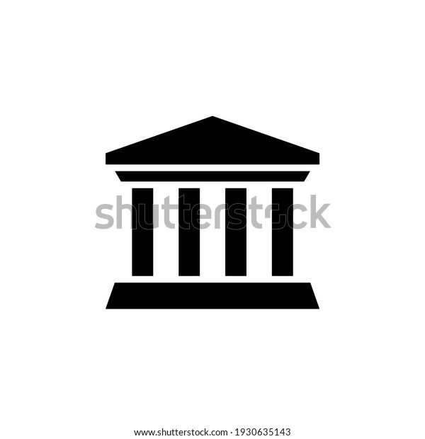 Building Vector Icon Column Building Bank Stock Vector (Royalty Free ...
