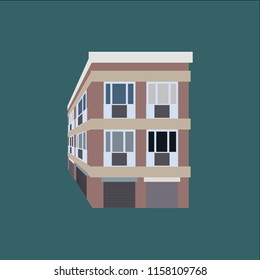 Building Vector Illustration Flat Vector House Stock Vector (Royalty ...