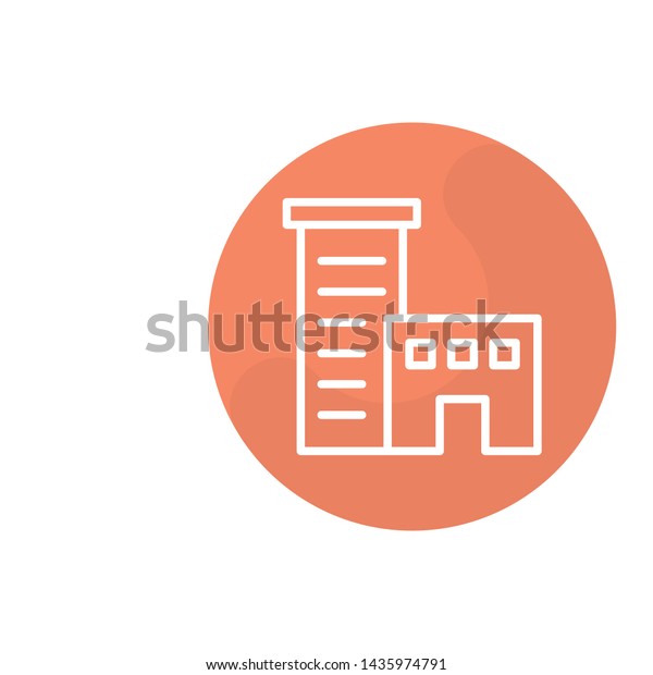 Building Vector Illustration Outline Sign Stock Vector (Royalty Free ...