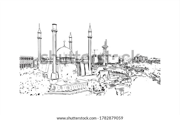 Building View Landmark Abuja Capital City Stock Vector (Royalty Free ...