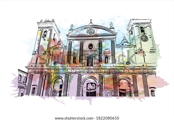 Building View Landmark Asuncion Capital Largest Stock Vector (Royalty ...