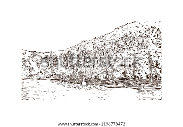 Building View Landmark Capri Municipality Metropolitan Stock Vector ...