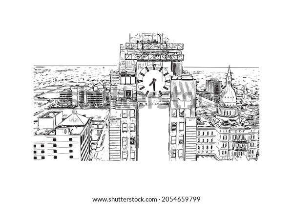 Building View Landmark Lancing Village England Stock Vector (Royalty ...