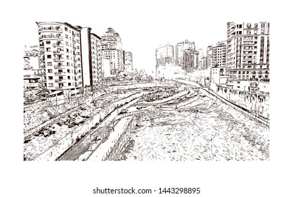 Building View Landmark Tehran Capital Iran Stock Vector (Royalty Free ...