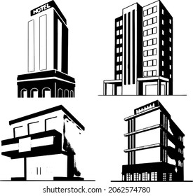 Buildings Different Types Shapes Workplaces Stock Vector (Royalty Free ...