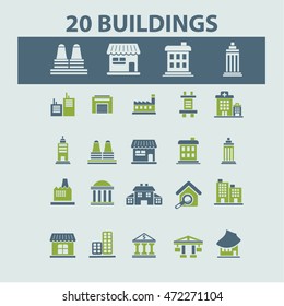 Buildings Icon Set Design City Architecture Stock Vector (Royalty Free ...