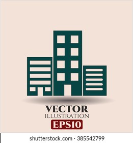 Buildings Vector Symbol Stock Vector (Royalty Free) 385542799 ...