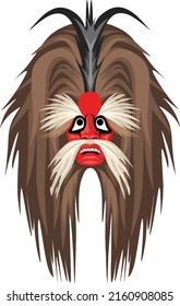 Bujang Ganong Mask Vector Design One Stock Vector (Royalty Free ...