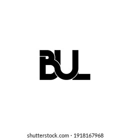 Bul Letter Original Monogram Logo Design Stock Vector (Royalty Free ...