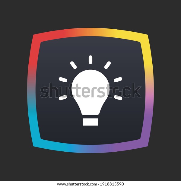 Bulb App Icon Button Stock Vector (Royalty Free) 1918815590 | Shutterstock