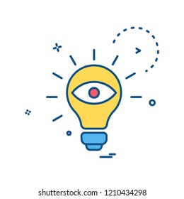 Bulb Eye Icon Vector Design Stock Vector (Royalty Free) 1210434298 ...