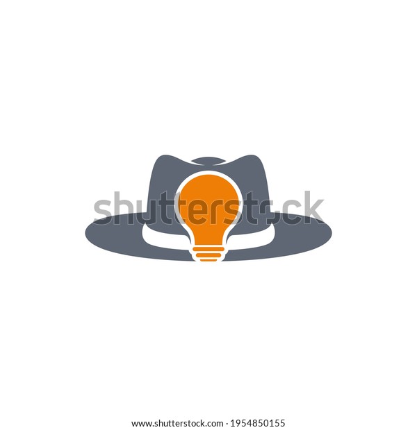 Bulb Hat Logo Design Vector Illustration Stock Vector (Royalty Free ...