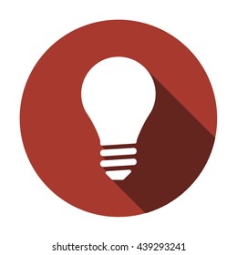 Red Flat Round Light Bulb Icon Stock Vector (Royalty Free) 1892906590 ...