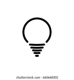 Bulb Icon Outline Design Template Vector Stock Vector (Royalty Free ...