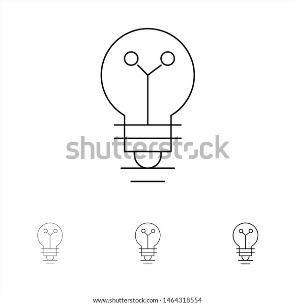 Bulb Lab Light Biochemistry Bold Thin Stock Vector (Royalty Free ...