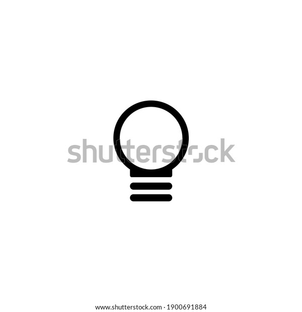 Bulb Lamp Icon Symbol Logo Pictogram Stock Vector (Royalty Free ...