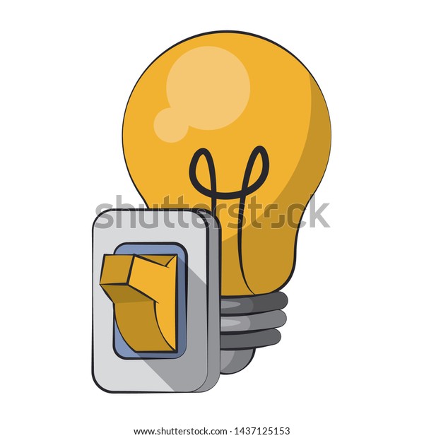 Bulb Light Switch Cartoon Isolated Vector Stock Vector (Royalty Free ...