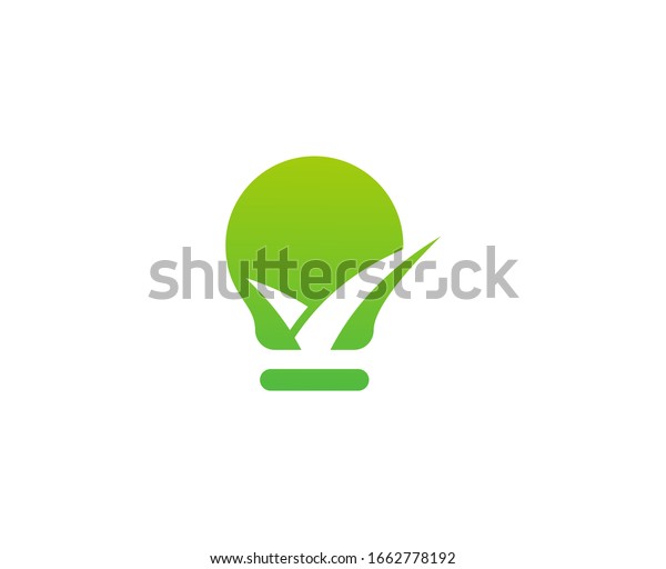 Bulb Logo Check Mark Vector Icon Stock Vector (Royalty Free) 1662778192 ...