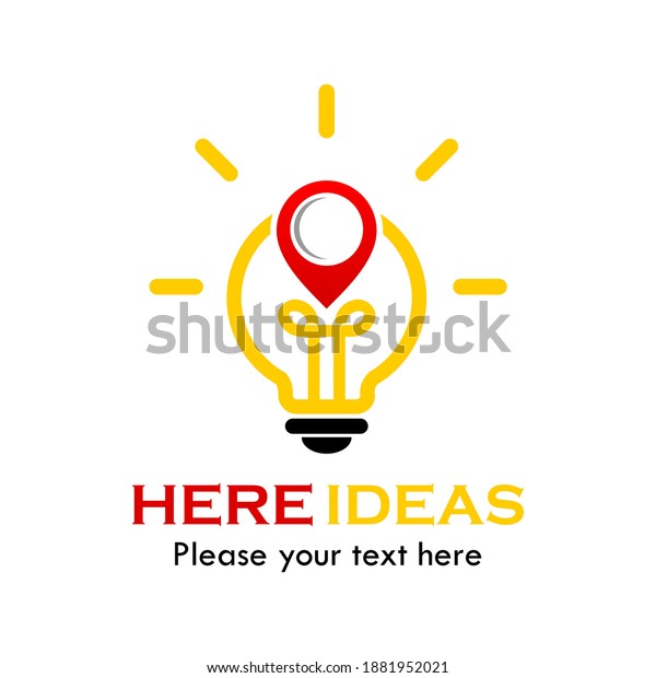 Bulb Point Logo Template Illustration Stock Vector (Royalty Free ...