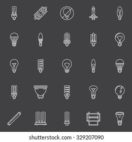 Bulbs Icons Set Vector Collection Halogen Stock Vector (Royalty Free ...