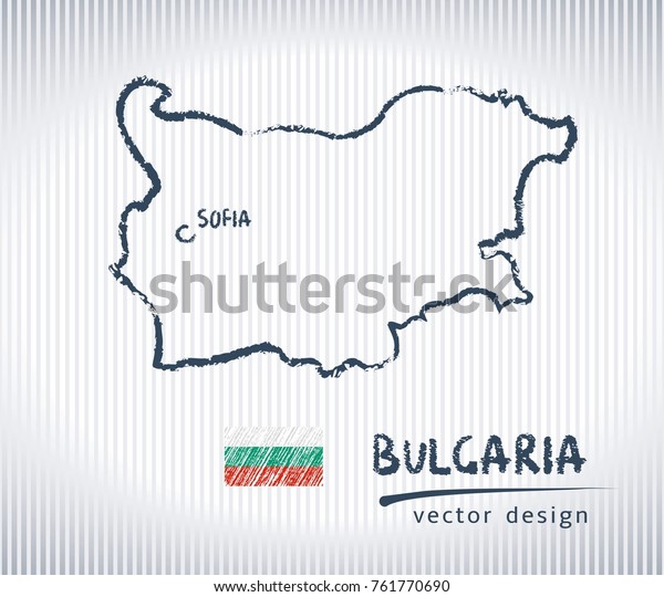 Bulgaria National Vector Drawing Map On Stock Vector (Royalty Free ...