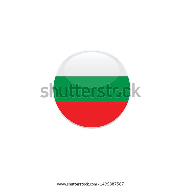 Bulgaria Round Flag Closy Flag Bulgaria Stock Vector (Royalty Free ...